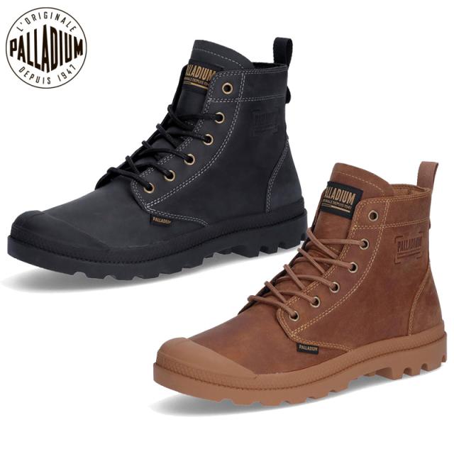 パラディウム メンズ PAMPA ZIP LTH LEGACY スニーカー ブーツ 靴 シューズ ショートブーツ レザー 本革 カジュアル ハイカット ミッドカット シンプル ブラック 黒 ブラウン 茶色 送料無料 PALLADIUM 79502