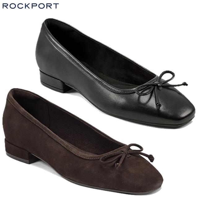 ロックポート レディース SADIE パンプス 靴 シューズ バレエシューズ オフィス 仕事 お出かけ シンプル 軽量 快適 スエード ブラック 黒 ブラウン 茶色 送料無料 ROCKPORT Q25F09M Q25F10M