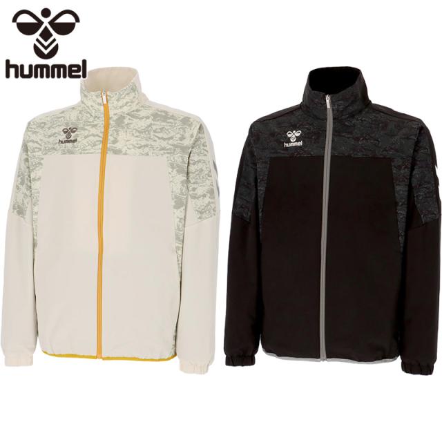 ヒュンメル メンズ 裏トリコットウインドブレーカー アパレル アウター 長袖 撥水 保温 ストレッチ 運動 スポーツ ブラック 黒 ベージュ 送料無料 hummel HAW2193