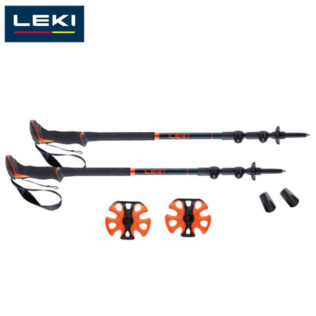 レキ キャラバン メンズ レディース シェルパ ライト 競技 登山 トレッキング ポール ロンググリップ スノーフィールド対応 雪山 オレンジ 送料無料 Caravan 1300448