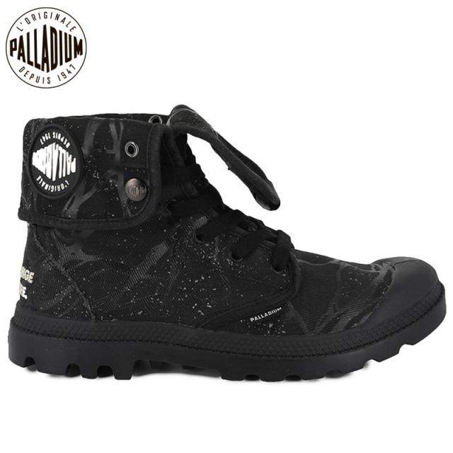 パラディウム メンズ 【Stranger Things 限定コラボ商品】BAGGY HOPPER TUNNELS スニーカー 靴 シューズ ハイカット キャンバス 折り返し ブラック 黒 送料無料 PALLADIUM 04625