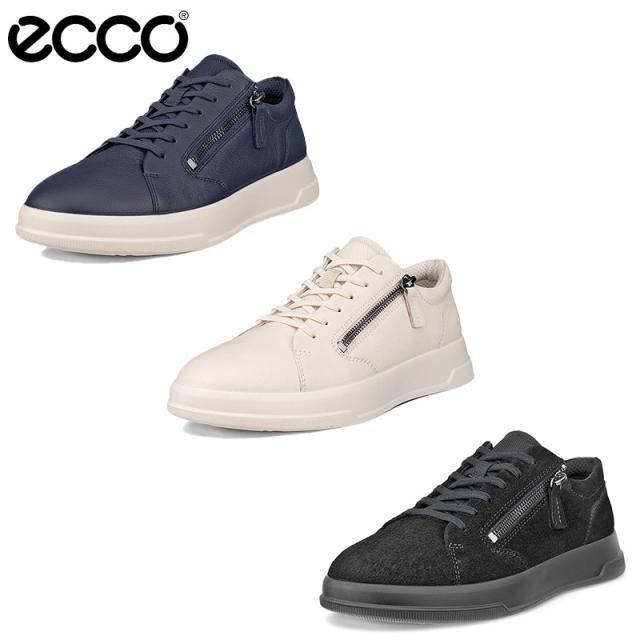 エコー レディース ECCO Move W 靴 シューズ カジュアル おしゃれ プレミアムレザー サイドファスナ— 通気性 インレイソール モダン 快適 フィット感 ホワイト 白 ブラック 黒 ブルー 青 送料無料 ECCO 223813