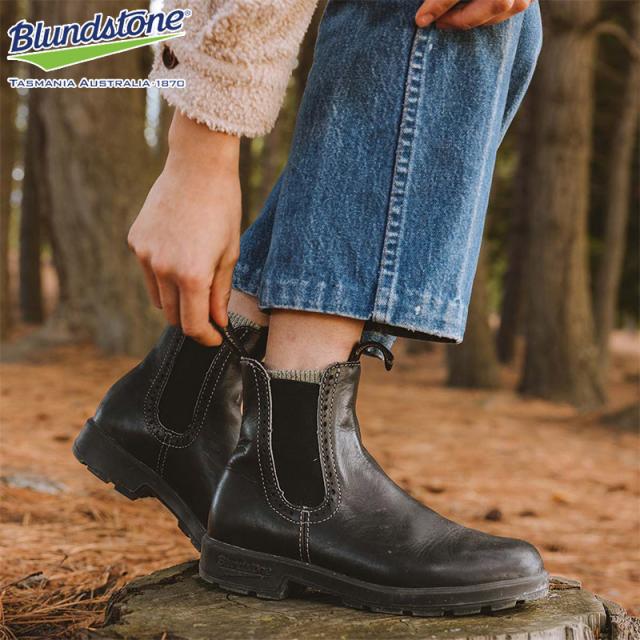 ブランドストーン レディース ORIGINALS HIGH-TOP ブーツ 靴 シューズ ショート おしゃれ サイドゴア レザー 本革 ブラック 黒 送料無料 Blundstone BS1448009