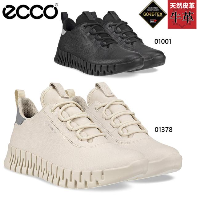 エコー レディース GRUUV W スニーカー 靴 シューズ GORE-TEX ゴアテックス 防水 牛革 ブラック 黒 送料無料 ECCO 218233