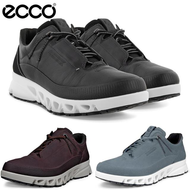 エコー メンズ MULTIVENT M スニーカー 靴 シューズ GORE-TEX ゴアテックス 防水 透湿 アウトドアスニーカー 牛革 ブラック 黒 グレー 灰色 送料無料 ECCO 880124