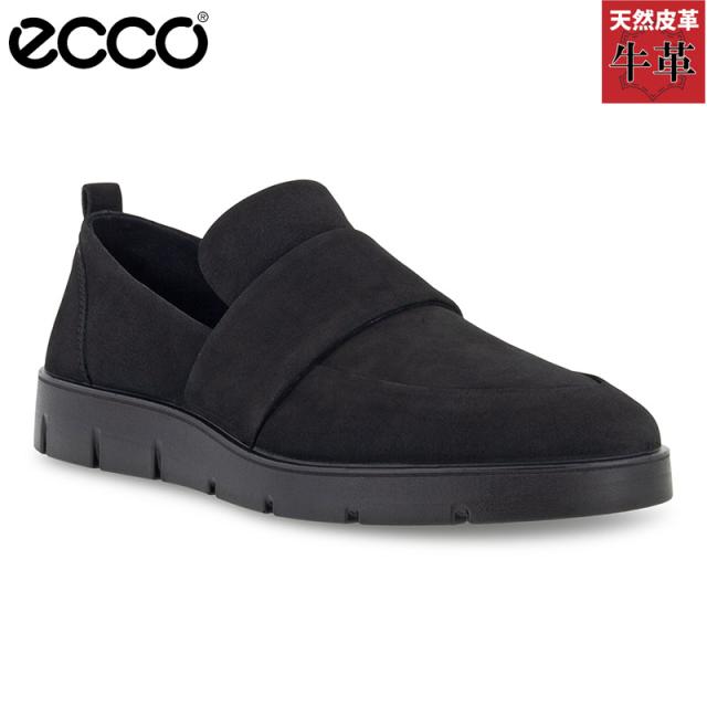 エコー レディース BELLA ローファー 靴 シューズ 牛革 ヌバック 軽量 ブラック 黒 送料無料 ECCO 282303