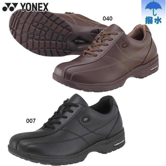 3.5E 幅広 ワイド ヨネックス(ウォーキング) メンズ パワークッションMC41 スニーカー 靴 シューズ ウォーキング 旅行 散歩 撥水人工皮革 ブラック 黒 ブラウン 茶色 送料無料 YONEX SHWMC41