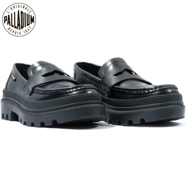 パラディウム メンズ レディース PALLATROOPER MOC ローファー 靴 シューズ 厚底 ガラスコーティング 耐水 ブラック 黒 送料無料 PALLADIUM 74371