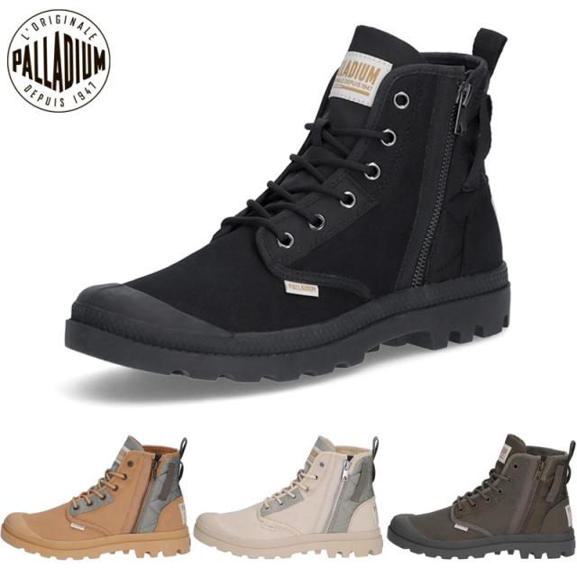 パラディウム メンズ レディース PAMPA DETROIT ZIP ブーツ 靴 シューズ ショート おしゃれ サイドジップ カジュアル ブラック 黒 ブラウン ベージュ カーキ 茶色 送料無料 PALLADIUM 79500