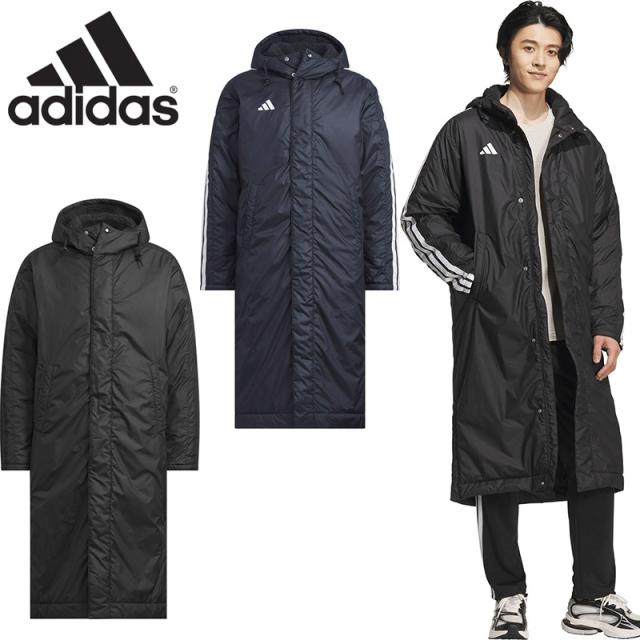 アディダス メンズ M MH 3S ロングボアコート アパレル ルーズフィット 暖かい 防風 長袖 フード ブラック 黒 ネイビー 送料無料 adidas BW566