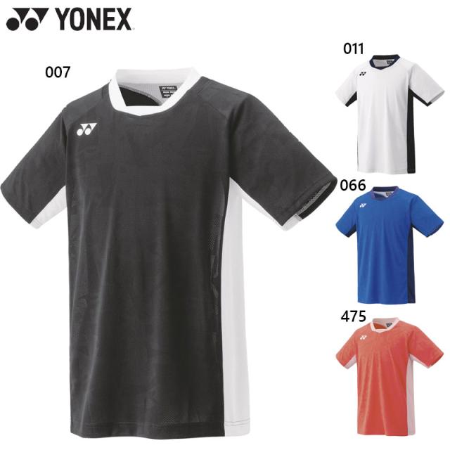 ヨネックス メンズ メンズゲームシャツ バドミントン ウェア 競技 テニス 試合 半袖 UVカット 吸汗速乾 ホワイト 白 ブラック 黒 ブルー レッド 青 赤 送料無料 YONEX 10634