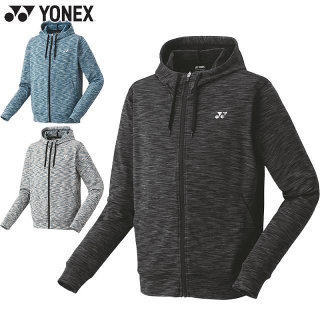 ヨネックス メンズ レディース ユニニットウォームアップパーカー テニス ウェア 競技 アウター トップス 長袖 制電 ストレッチ 運動 スポーツ ブラック 黒 グレー ブルー 青 灰色 送料無料 YONEX 51061