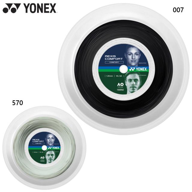 ヨネックス メンズ レディース レクシスコンフォート125(200m) テニス アクセサリー 競技 ガット FRF製法 プラズマ照射 フォルティモ 日本製 ホワイト 白 ブラック 黒 送料無料 YONEX TRCF125R2