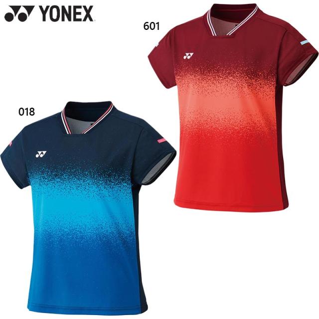 ヨネックス レディース ウィメンズゲームシャツ テニス ウェア 競技 トップス 半袖 UVカット 吸汗速乾 ストレッチ 制電 通気 運動 スポーツ ブルー レッド 青 赤 送料無料 YONEX 20914