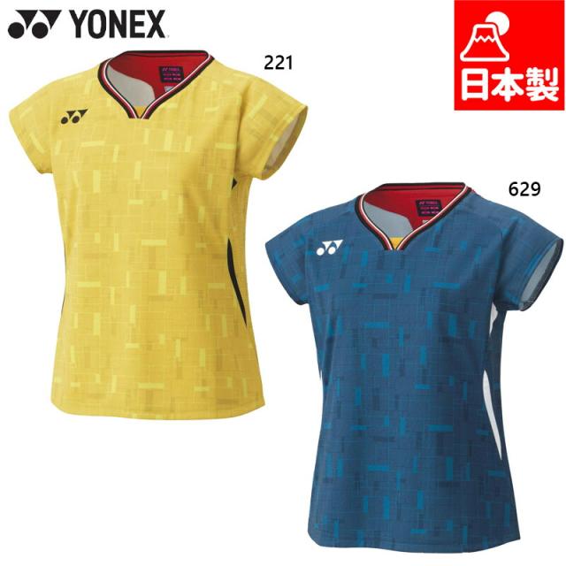ヨネックス レディース ウィメンズゲームシャツ(フィットシャツ) バドミントン ウェア 競技 テニス 半袖 ネイビー 送料無料 YONEX 20917