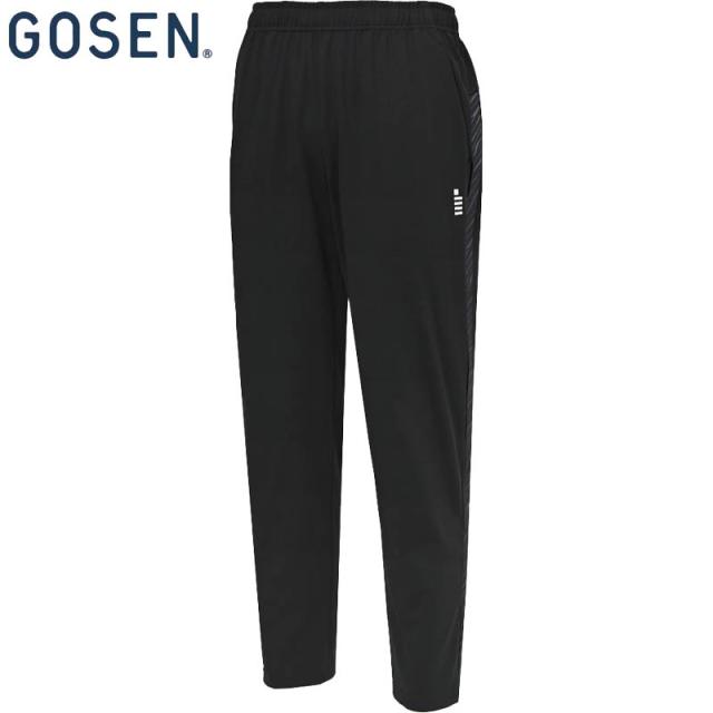 ゴーセン メンズ レディース ユニ ウィンドパンツ テニス ウェア 競技 トレーニング ボトムス ロングパンツ 防風 ストレッチ 運動 スポーツ ブラック 黒 送料無料 GOSEN Y2502