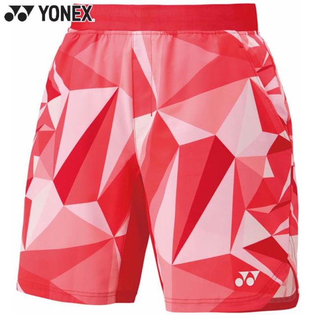 ヨネックス メンズ レディース ユニハーフパンツ テニス ウェア 競技 ボトムス UVカット 吸汗速乾 制電 運動 スポーツ レッド 赤 送料無料 YONEX 15195