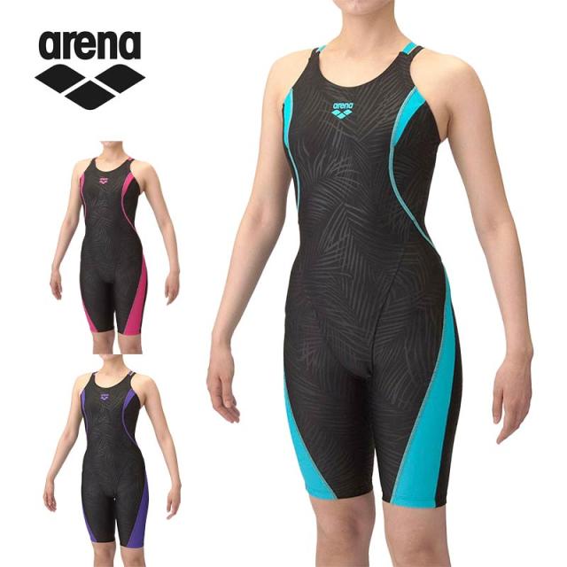 アリーナ レディース アクアエクサ フィットネスワンピーススパッツ(オープンバック・ぴったりパッド) 水泳 ウェア 競技 フィットネス水着 撥水 ブルー 青 ピンク パープル 紫 送料無料 arena AS5SWF03L