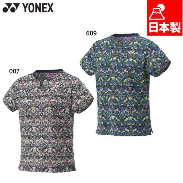 ヨネックス レディース ウィメンズゲームシャツ テニス バドミントン 競技 ウェア 試合 吸汗速乾 制電 半袖 ブラック 黒 送料無料 YONEX 20901
