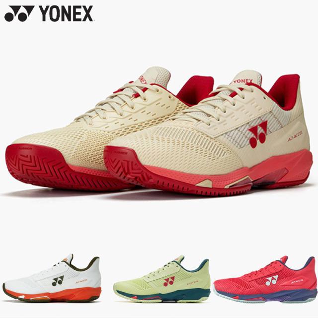 ヨネックス レディース パワークッションアドアクセル ウィメンズAC テニス 競技 靴 シューズ ローカット 紐靴 運動 スポーツ ホワイト 白 レッド 赤 ベージュ 送料無料 YONEX SHTAALA
