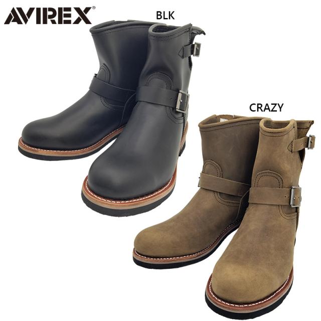 アビレックス メンズ レディース ホーネット HORNET エンジニアブーツ ブーツ 靴 シューズ ショート レザー 本革 バイカー カジュアル ブラック 黒 ブラウン 茶色 送料無料 AVIREX AV2225