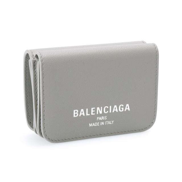 【タイムセール&クーポン5%OFF】バレンシアガ／BALENCIAGA  Cash 2.0 ミニ ウォレット・キャッシュ2 ミニウォレットロゴ入り・3つ折り小財布・ミニ財布・ケース(グレー) 810904 2ABGG 1181／GRAY[返品無料]