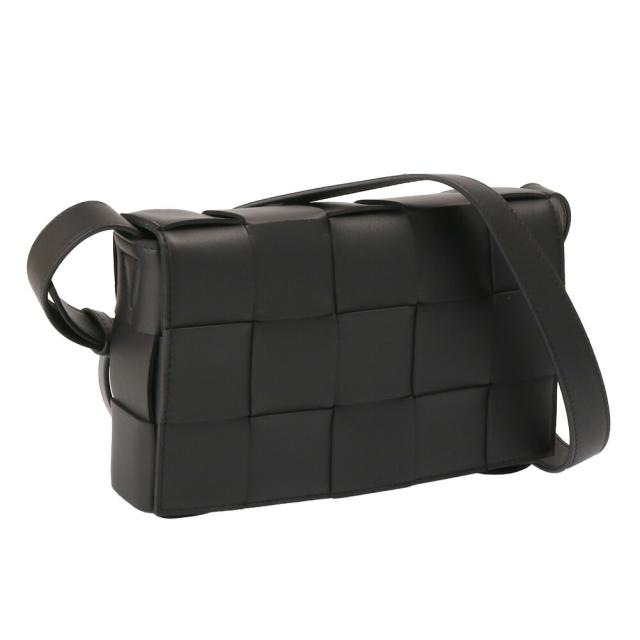 【12月SALE＆クーポン5%OFF】ボッテガヴェネタ／BOTTEGA VENETA CASSETTE カセットマキシイントレチャート・斜め掛けショルダーバッグ・クロスボディ・ポシェット(ブラック) 578004 VMAY1 1229／BLACK[返品無料]