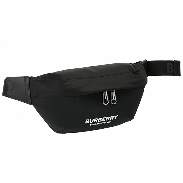 【タイムセール&クーポン5%OFF】バーバリー／BURBERRY MD SONNYロゴプリント ナイロン ソニー バムバッグ・ベルトバッグ・ウエストポーチ・クロスボディ(ブラック) 8049095 A1189／BLACK[返品無料]