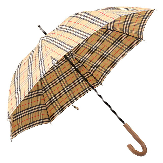 【タイムセール&クーポン5%OFF】バーバリー／BURBERRY UM WATERLOO UMBRELLA・ワーテルローアンブレラ チェック ナイロンアンブレラ・雨傘・長傘(アーカイブベージュ) 8077707 A7026／ARCHIVE BEIGE[返品無料]