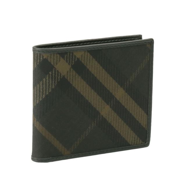 【クーポン5%OFF】バーバリー／BURBERRYCHECK BIFOLD WALLET二つ折り財布・札入れ(シャドウ) 8098455／SHADOW[返品無料]