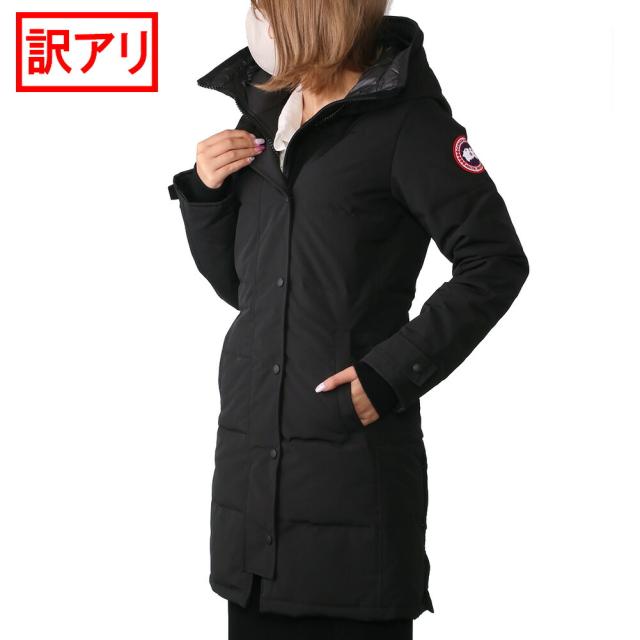 【タイムセール＆クーポン5%OFF】カナダグース／  SHELBURNE PARKA シェルバーンパーカー・ノーファー＆フードトリム・レディースダウンジャケット(ブラック 3802W 61／BLACK／SLIM FIT／Lサイズ[返品無料]