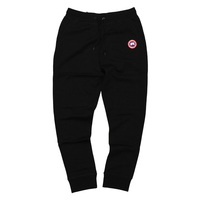 【クーポン5%OFF】カナダグース ／  HURON PANT・ヒューロンパンツロゴ入りスエットパンツ(ブラック) 7402M 61／BLACK
