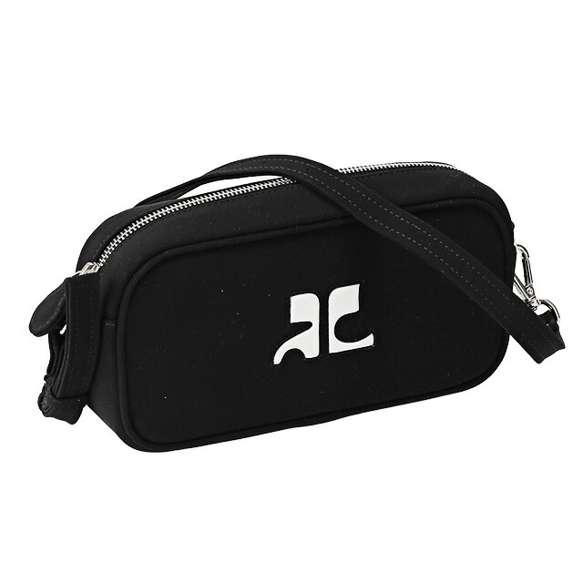 【タイムセール&クーポン5%OFF】クレージュ／COURREGES REEDITION・リーディション バゲットバッグ 斜め掛け ナイロンショルダーバッグ・(ブラック) 122GSA010PL0025／BLACK[返品無料]