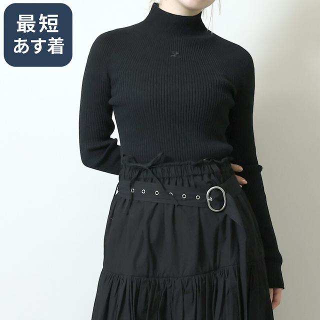 【タイムセール&クーポン5%OFF】クレージュ／COURREGES LONG SLEEVED SOLAR SWEATER・ロングスリーブソーラーセーターレディース 長袖ニット (ブラック) 124MPU128 FI0049 9999／BLACK[返品無料]