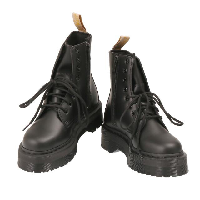 【タイムセール＆クーポン5%OFF】ドクターマーチン／Dr.Martens VEGAN JADON II MONO・ヴィーガン ジェイドン2モノ レディース・メンズ サイドジップ付き 8 ホール ブーツ 厚底ブーツ・レースアップ・軽量タイプ(ブラック) 25310001／BLACK[返品無料]