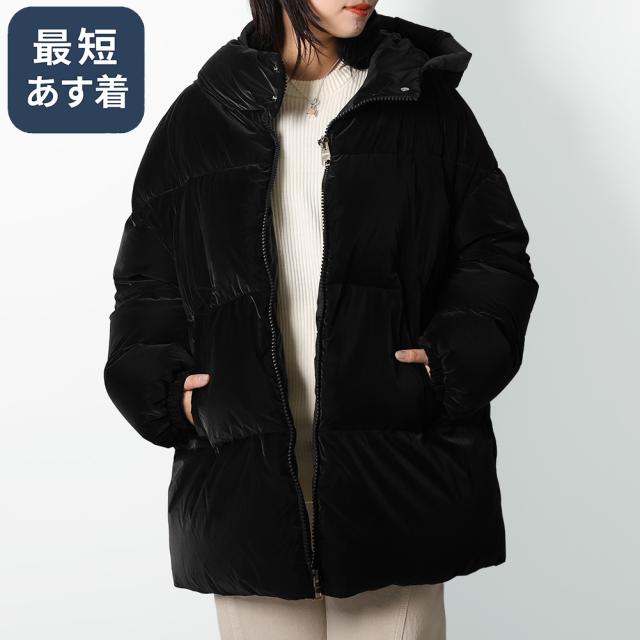 【12月SALE＆クーポン5%OFF】ヘルノ／HERNO ピーチスキン 軽量ナイロン・ レディース・ ボリューム ショートダウンジャケット(ブラック) PI001793D 12500 9300／BLACK[返品無料]