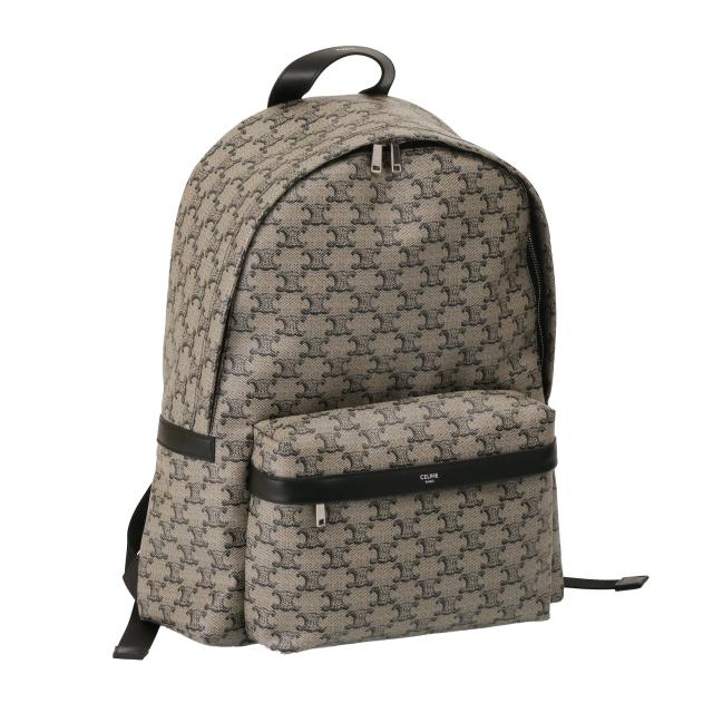 【クーポン5%OFF】セリーヌ／CELINEMIDIUM BACKPACK・ミディアム バックパック トリオンフキャンバス & カーフスキンリュック・デイパック(ベージュ)188382GD7 02SI／BEIGE[返品無料]