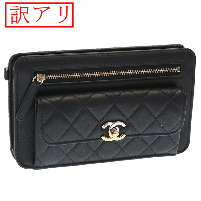 【タイムセール&クーポン5%OFF】シャネル／CHANEL リストレット付き長財布・GOLD金具・ポーチ(ブラック) AP0171 B00112 94305／BLACK[返品無料]
