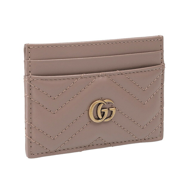 【タイムセール&クーポン5%OFF】 グッチ／GUCCI GG MARMONTマーモントキルティングレザー・カードケース・名刺入れ(ベージュ) 443127 DTD1T 5729／BEIGE[返品無料]