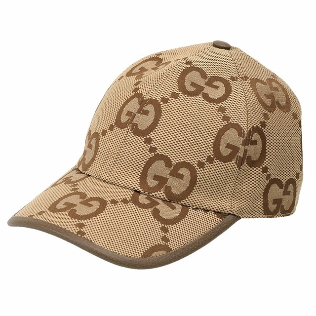 【12月SALE＆クーポン5%OFF】グッチ／GUCCI”ジャンボ GGキャンバス ベースボールキャップ” 帽子(キャメル＆エボニー) 681264 3HAGJ 2564／CAMEL*EBONY[返品OK]