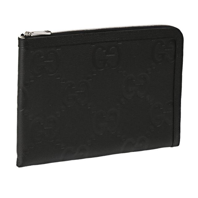 【クーポン5%OFF】グッチ／GUCCI ジャンボ GG スモール トラベルドキュメントケースクラッチバッグ(ブラック) 794085 AABY0 1000／BLACK[返品無料]