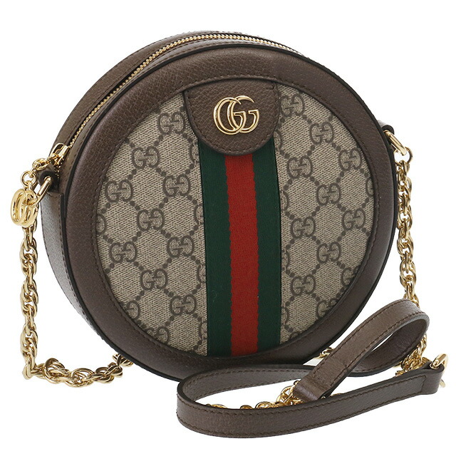 【タイムセール&クーポン5%OFF】グッチ／GUCCI オフィディアGGミニラウンドショルダーバッグ(ベージュ×エボニー) 550618 96I3B 8745／BEIGE*EBONY[返品無料]