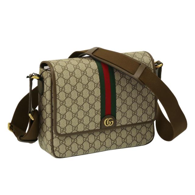 【タイムセール&クーポン5%OFF】 グッチ／GUCCI オフィディア ミディアム メッセンジャーバッグ 斜め掛けショルダーバッグ(ベージュ×エボニー) 761741 FACJQ 9741／BEIGE*EBONY[返品無料]