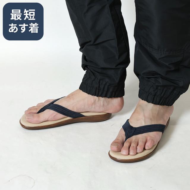 【12月SALE＆クーポン5%OFF】アイランドスリッパ／ SLIPPER UNISEX ULTRA SUEDE THONG FLAT／ユニセックス ウルトラスエード トングフラット トングストラップ・フラットサンダル・ハワイ製ビーチサンダル(ネイビースエード) DT523[返品無料]