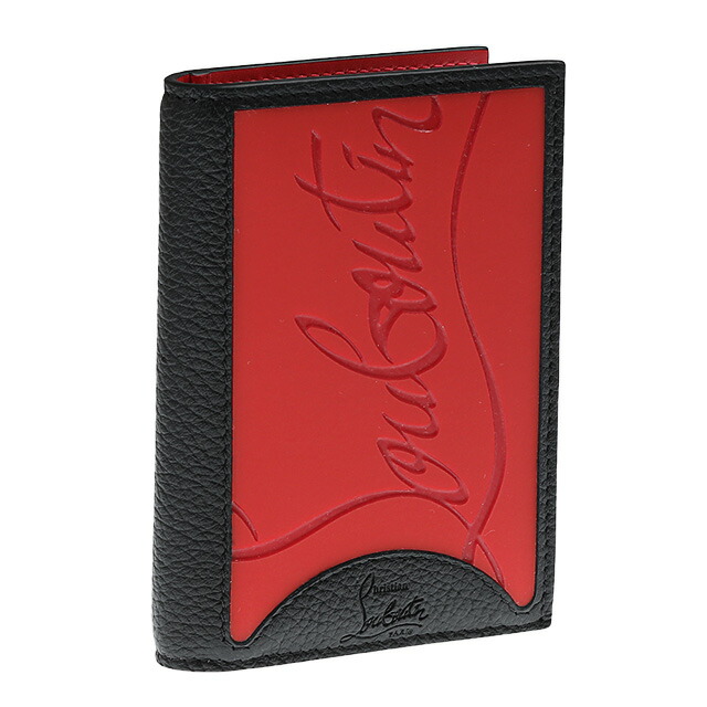 【タイムセール&クーポン5%OFF】クリスチャンルブタン／CHRISTIAN LOUBOUTINM SIFNOS SNEAKERS SOLE・シフノスカードホルダースニーカーソールデザイン2つ折りカードケース・名刺入れ(レッド×ブラック) 3195057 H734／LOUBI*BLACK[返品無料]