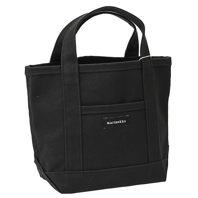 【タイムセール&クーポン5%OFF】マリメッコ／MARIMEKKO RAIDE MINI PERUSKASSI北欧・ライド ミニペルスカッシィ・キャンバスバッグ・ランチトート・ミディアムトートバッグ(ブラック) 44400 001／BLACK[返品無料]