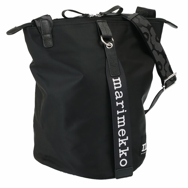 【クーポン5%OFF】マリメッコ／MARIMEKKO ALL DAY BUCKET SOLID ショルダーバッグ　バケット ソリッド ショルダー・バケツ型バッグ・unikkoウニッコ柄 ストラップ・斜め掛け(ブラック) 91271 009／BLACK[返品OK]