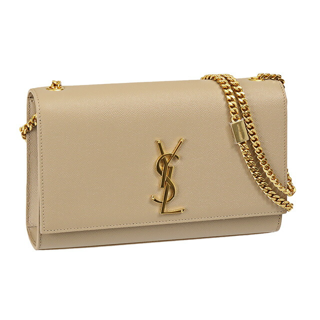 【12月SALE＆クーポン5%OFF】サンローラン・パリ／SAINT LAURENT PARIS ケイト ミディアム(グレイン・ド・プードルレザー) YSLモノグラムロゴ・斜め掛けチェーンショルダーバッグ・クラッチバッグ(ベージュ) 364021 BOW0J 2721／DARK BEIGE[返品無料]