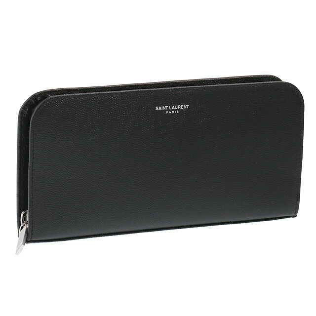 【クーポン5%OFF】サンローラン・パリ／SAINT LAURENT PARIS フルジップウォレット(グレインパウダーテクスチャードレザー)・ラウンドファスナー長財布(ブラック) 534290 BTY0N 1000／BLACK[返品OK]
