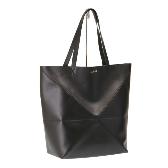 【クーポン5%OFF】ロエベ／LOEWE パズルフォルド トート XL(シャイニーカーフ)折り畳み可能・レザートートバッグ(ブラック) B933Q18X01 1100／BLACK／SHINY CALF[返品無料]